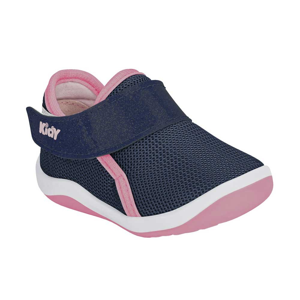 Tênis Infantil Bebê Menina Colors Marinho Rosa Kidy 008-1610 Azul
