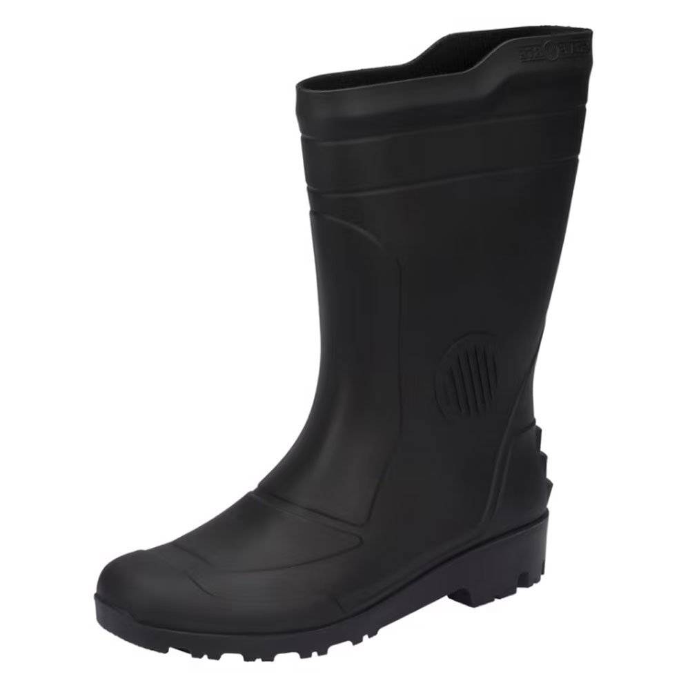 Bota Galocha Unissex Cano Médio Preto Pega Forte 00323-01139 Preto