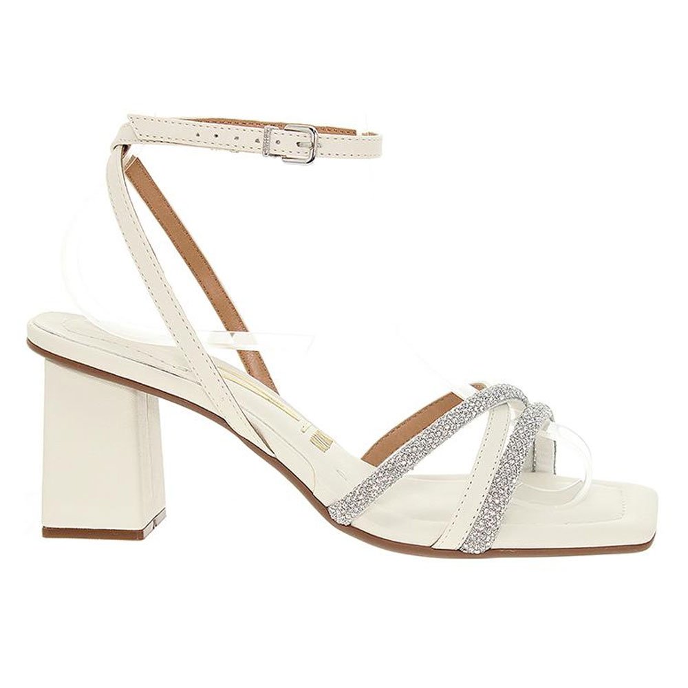 Sandália Feminina Branco Off Silver Cristal Vizzano 6455.119 Branco