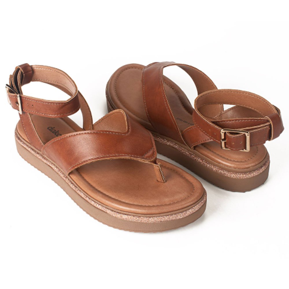 Sandália Feminina Flatform Conhaque Dakota Y7383-0002 Marrom