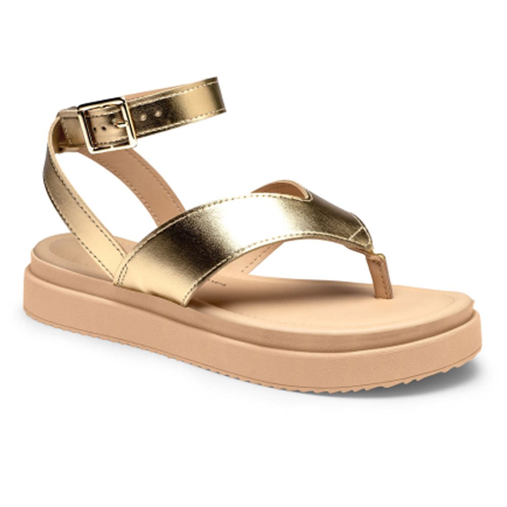 Sandália Feminina Flatform Champagne Dakota Y7383-0009 Dourado