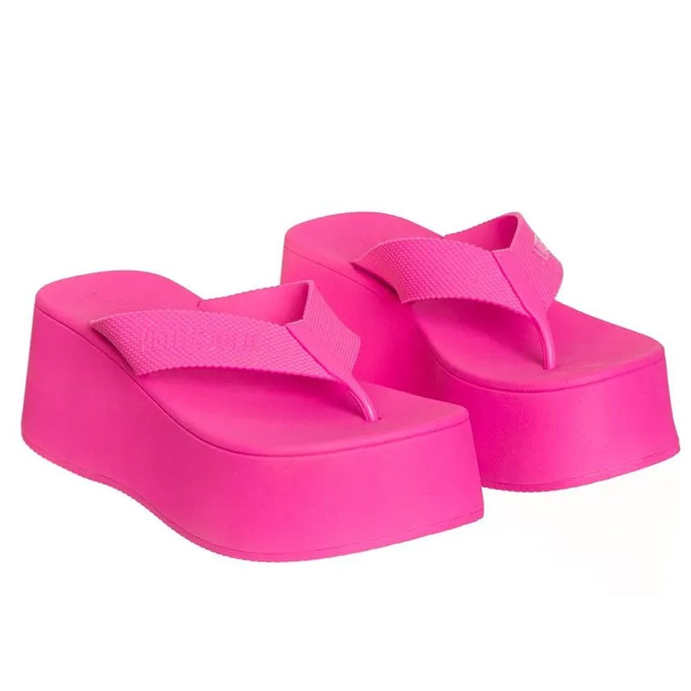 Chinelo Feminino Plataforma Plus Sweet Pink Petite Jolie PJ6947 Rosa