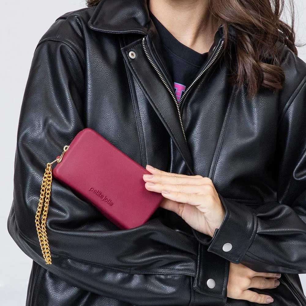 Bolsa Carteira Feminina Parker Merlot Petite Jolie PJ20300 Vermelho