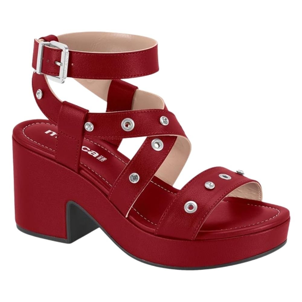 Sandália Feminina Meia Pata Cherry Moleca 5549.106 Vermelho