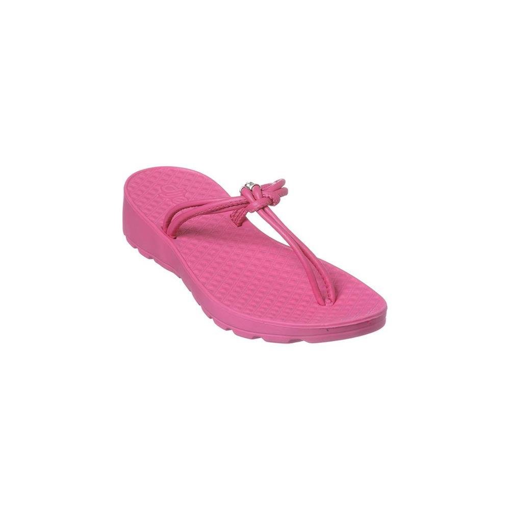 Chinelo Feminina Dijean Tira Única Fina Fivela Conforto Rosa