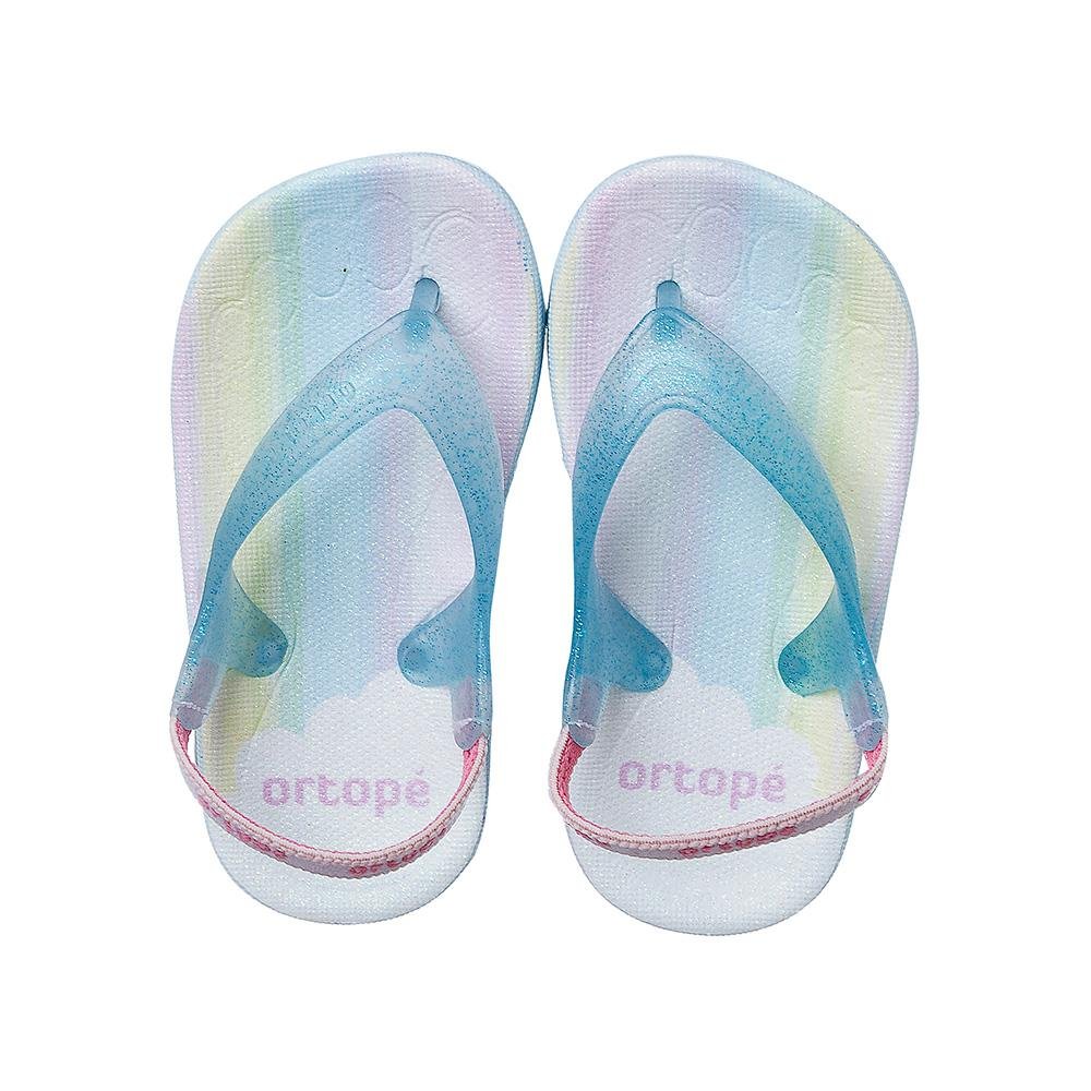 Chinelo Menina Infantil Ortopé Estampa Elástico Dia a Dia Azul