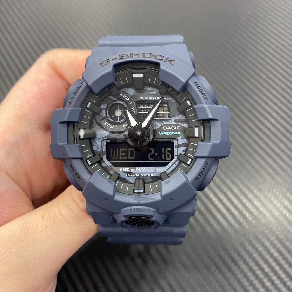 Relógio Casio G-Shock Masculino GA-700CA-2ADR Utility Camo Azul