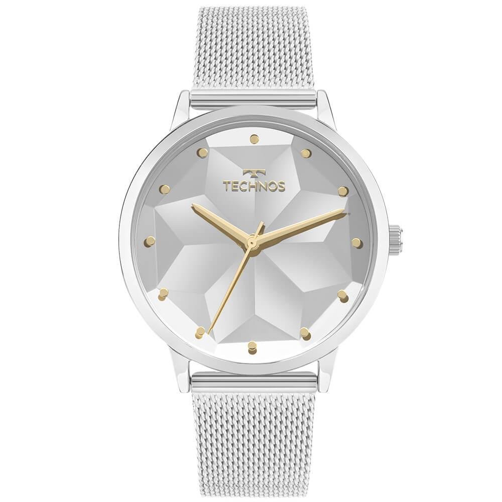 Relógio Technos Feminino Brilho 203AAF/1K Prata