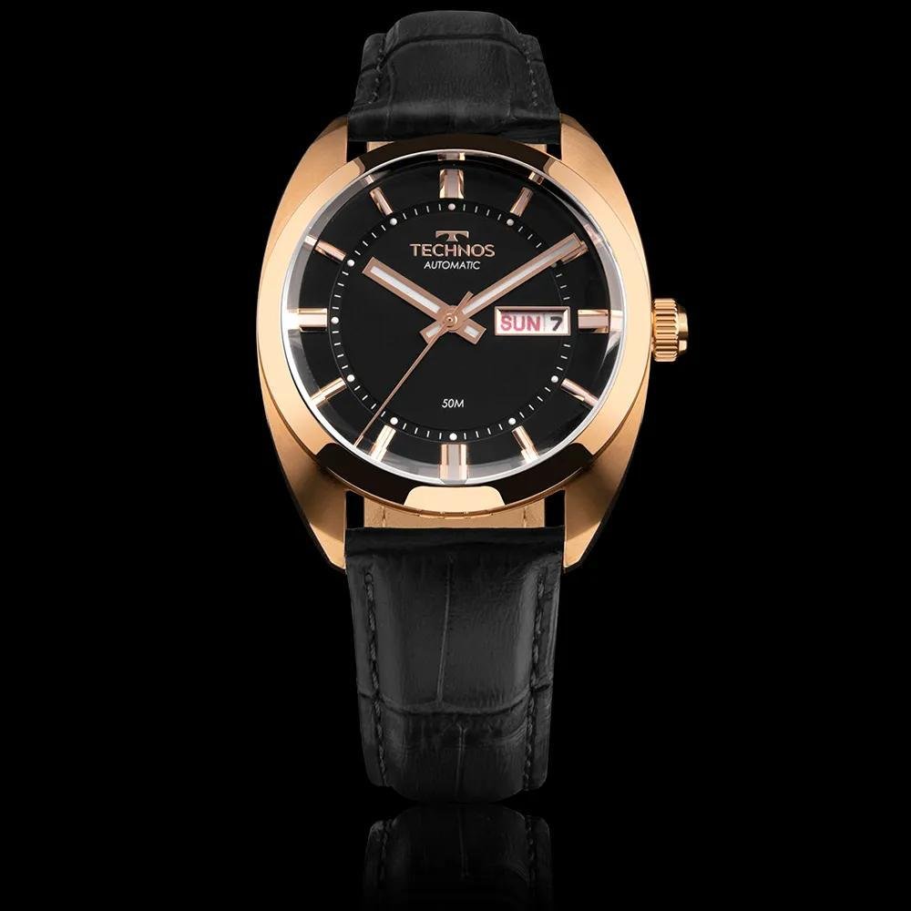 Relógio Technos Masculino Automatico 8205OT/0P Preto