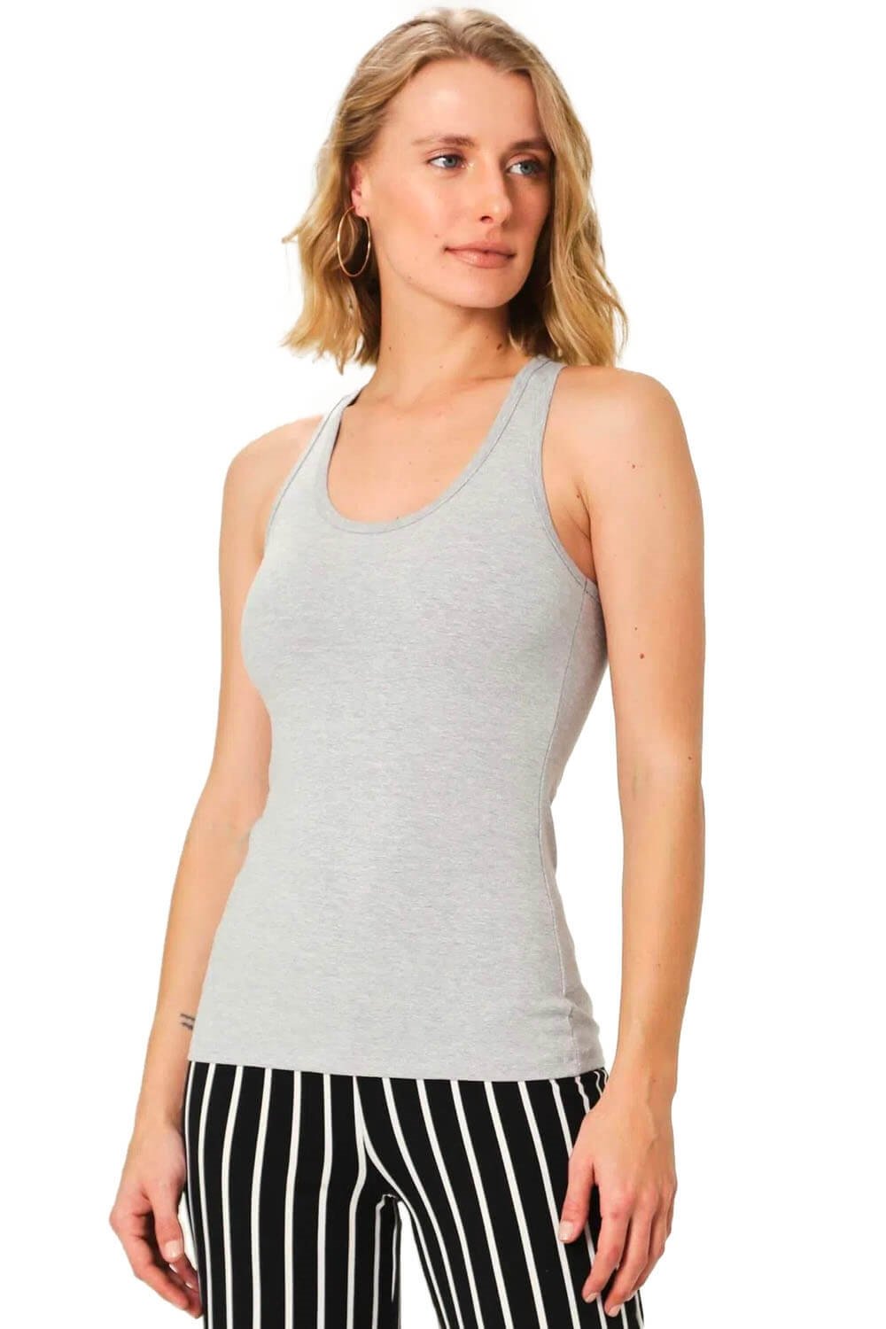 Regata Feminina Nadador Cotton Malwee Cinza