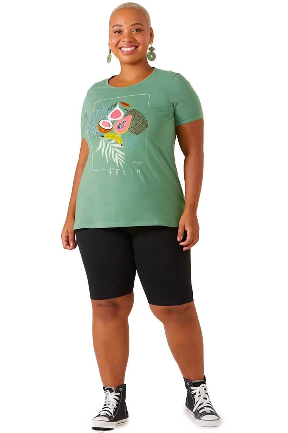 Bermuda Plus Size Feminina Básica Malwee Preto