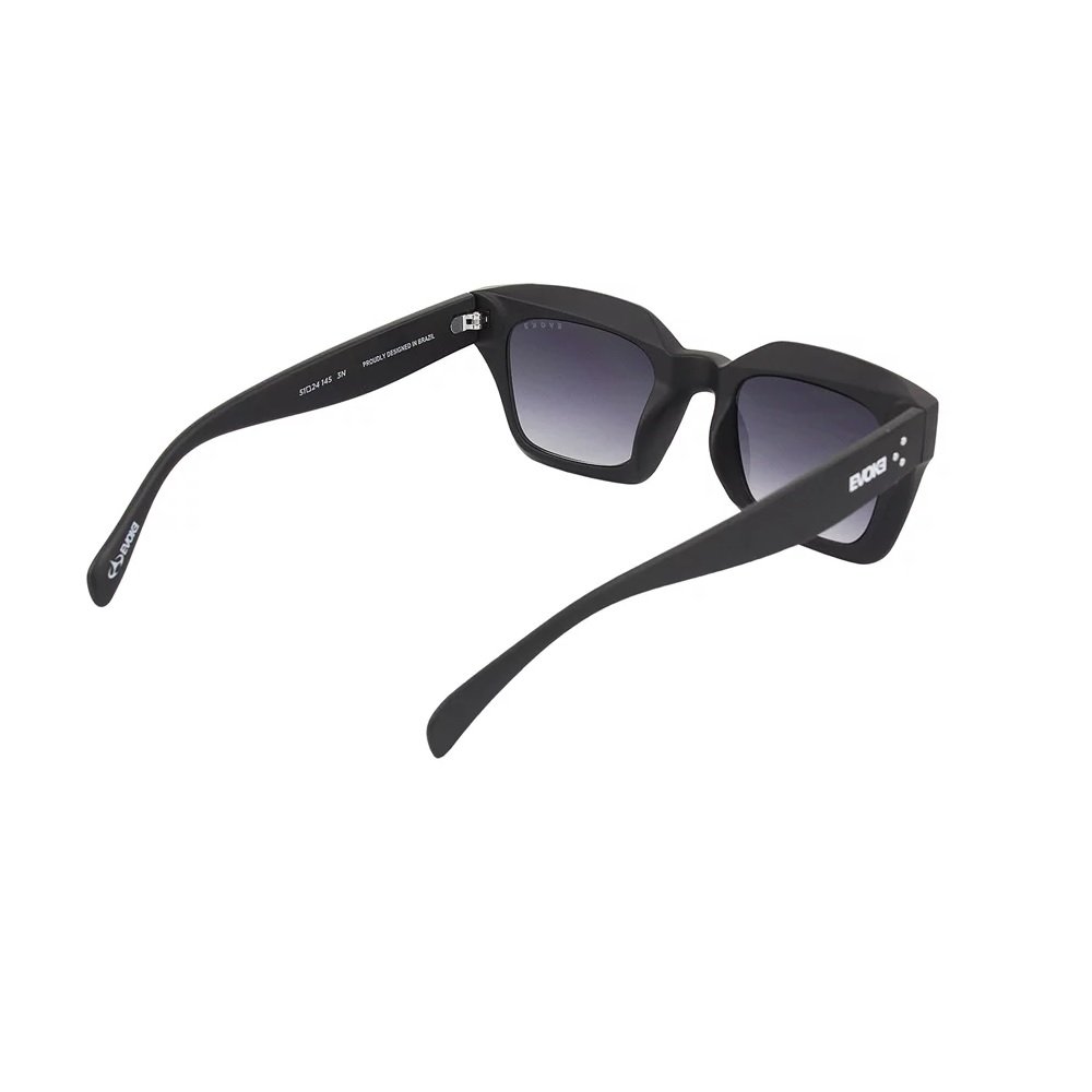 Oculos Solar Evoke Evk 41 A11 Preto Fosco Lente Cinza Degrade Preto