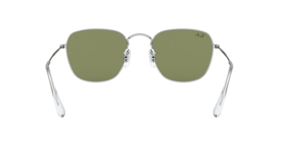 Oculos Solar Ray Ban Frank Rb3857 91984e 51 Prata Lente Verde Claro Prata