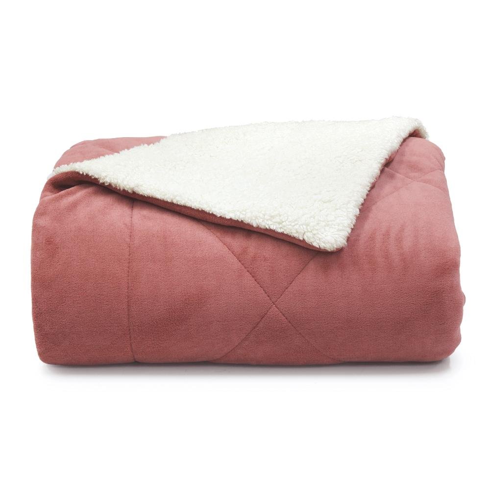 Edredom Dupla Face Sherpa Taupo King Rosa - ARTEX Rosa