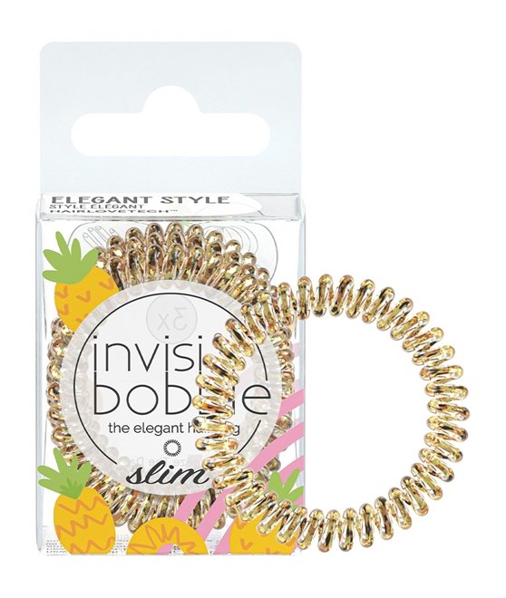 Elástico de Cabelo InvisiBobble Slim Fruit Fiesta - Squeeze The Day Amarelo