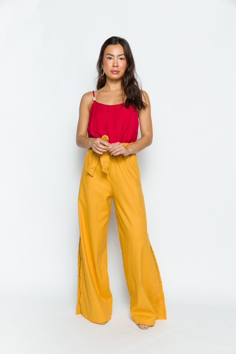 Calça Clochard Mostarda Sophia Amarelo