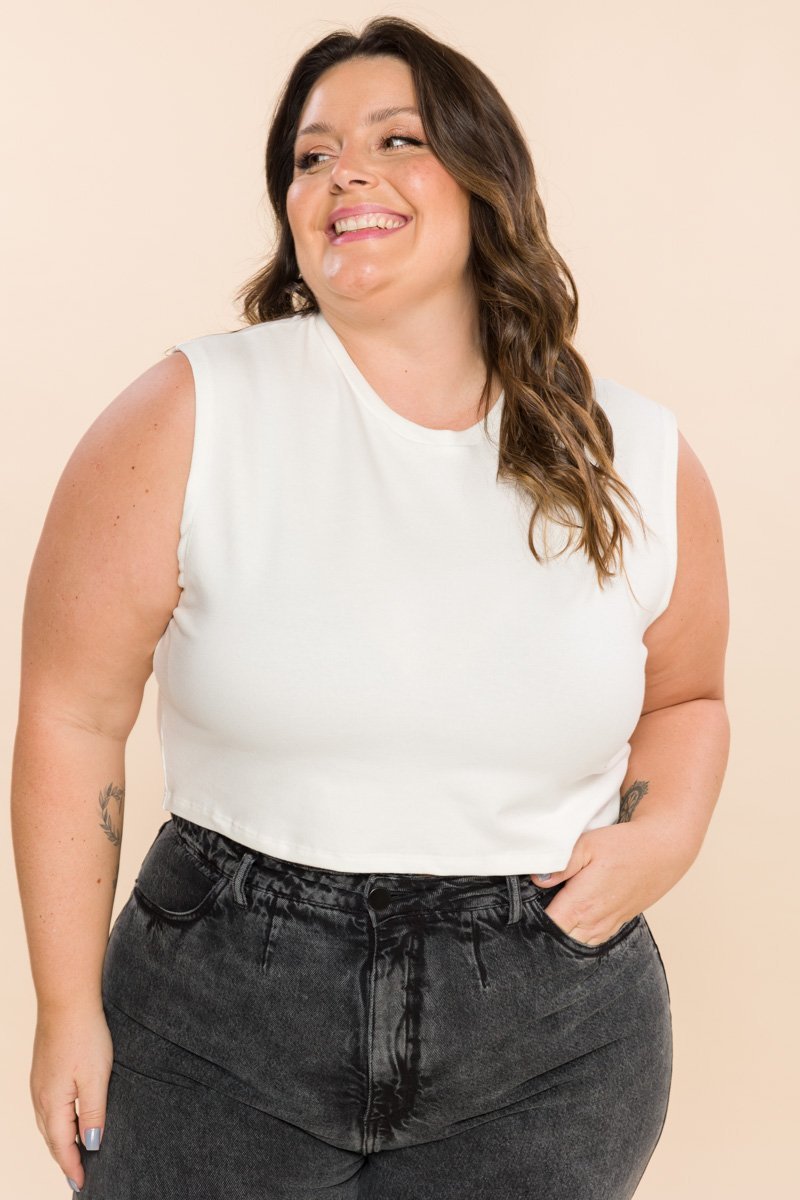 Cropped Off-White Rossy Branco