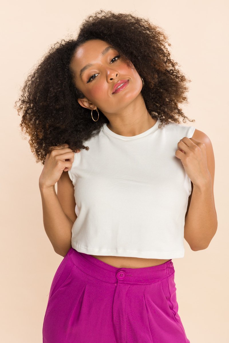 Cropped Off-White Rossy Branco