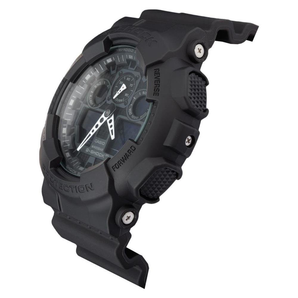 Relógio Casio Masculino Ref: Ga-100-1a1dr G-Shock Anadigi Preto
