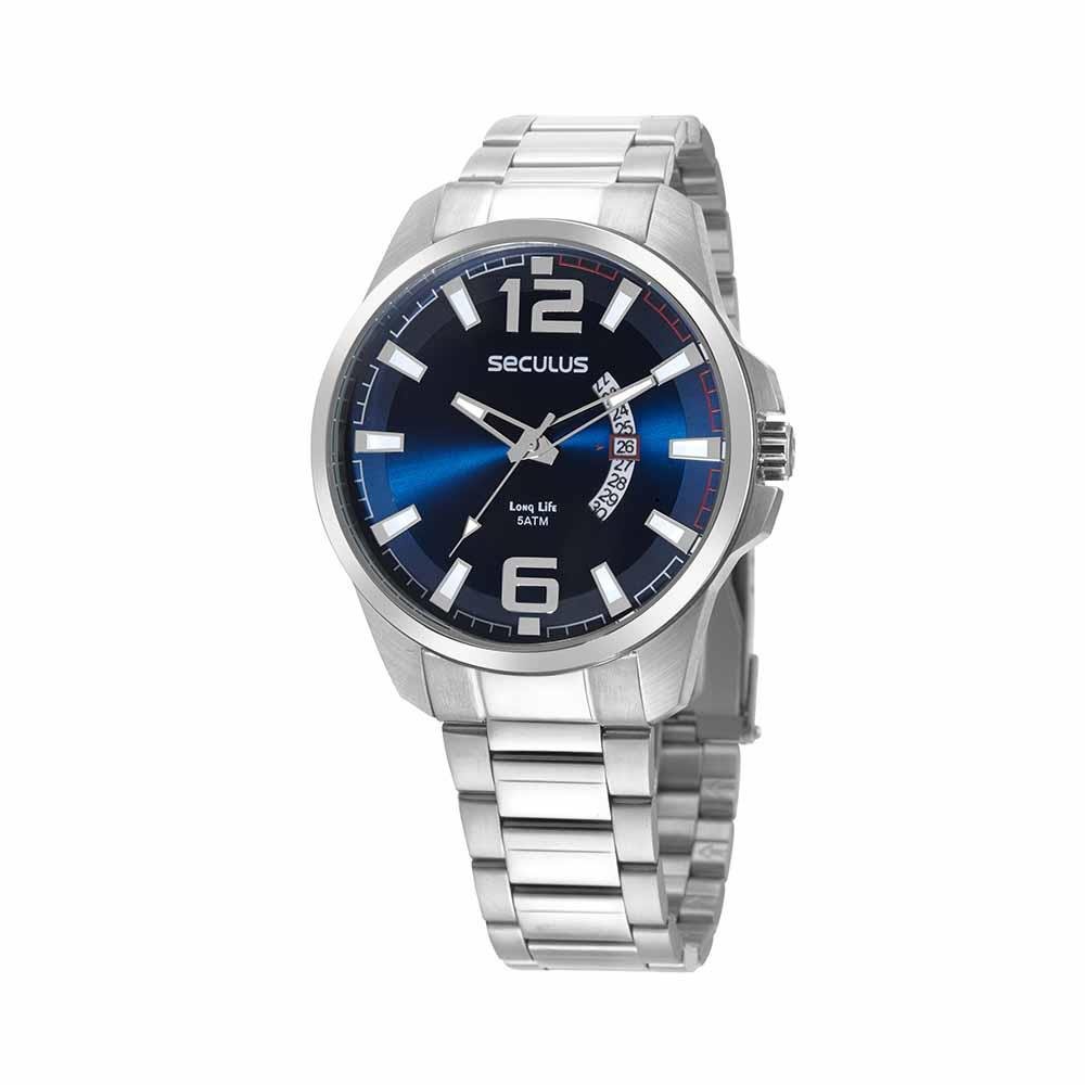 Relógio Seculus Masculino Ref: 44231g0svna1 Casual Prateado Prata