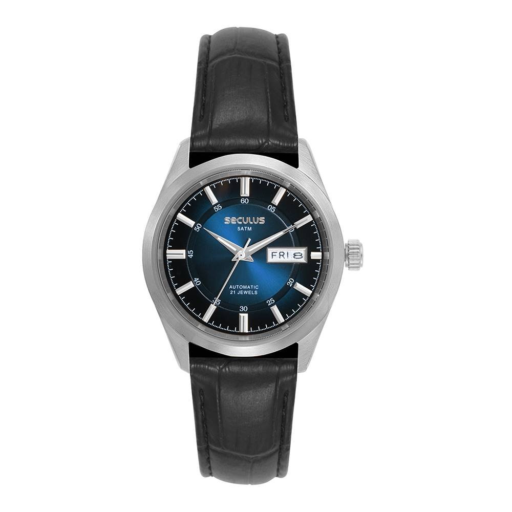 Relógio Seculus Masculino Ref: 77361g0svnc8 Automático Prateado Prata
