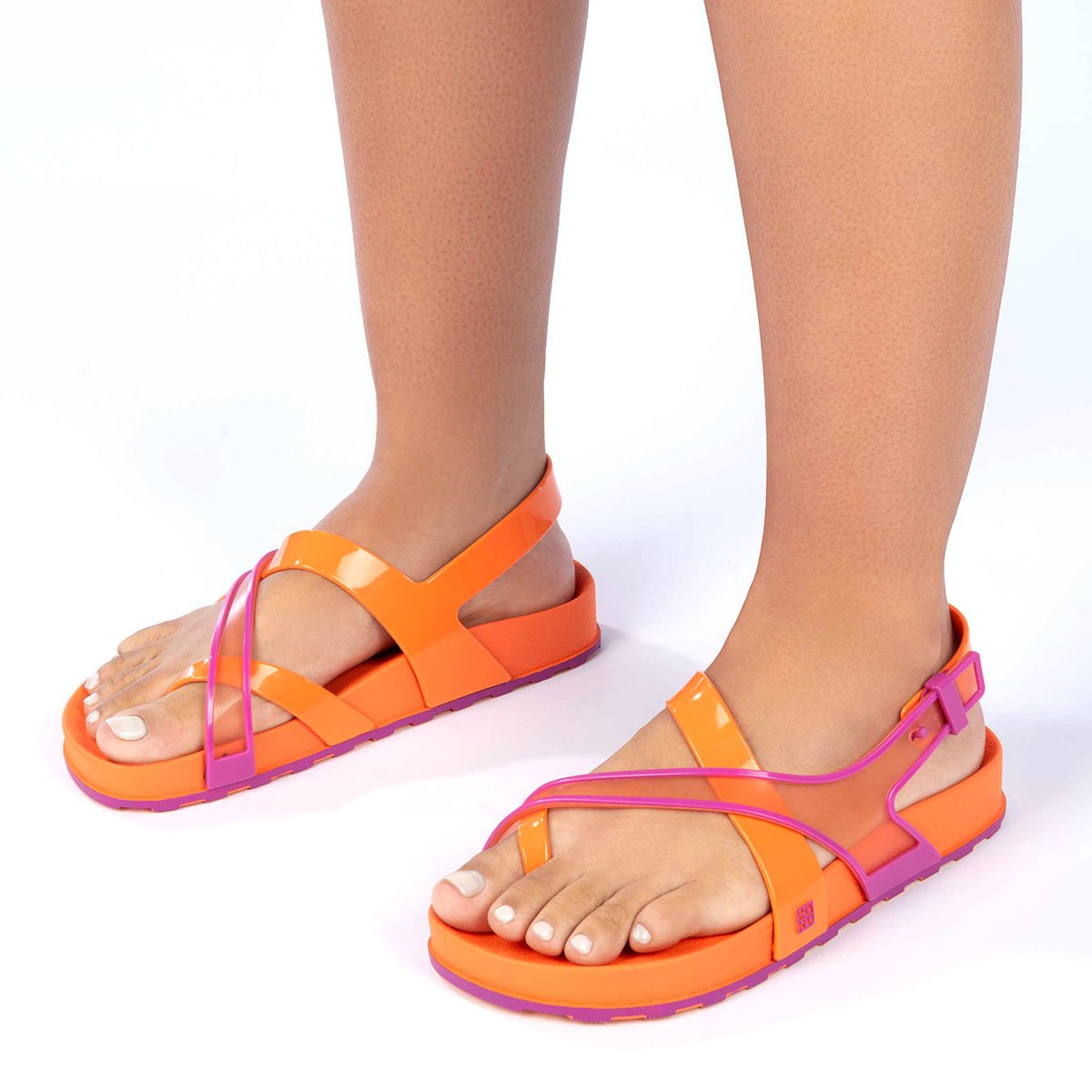 Sandália Feminina Zaxy Nostalgia 18639 Laranja