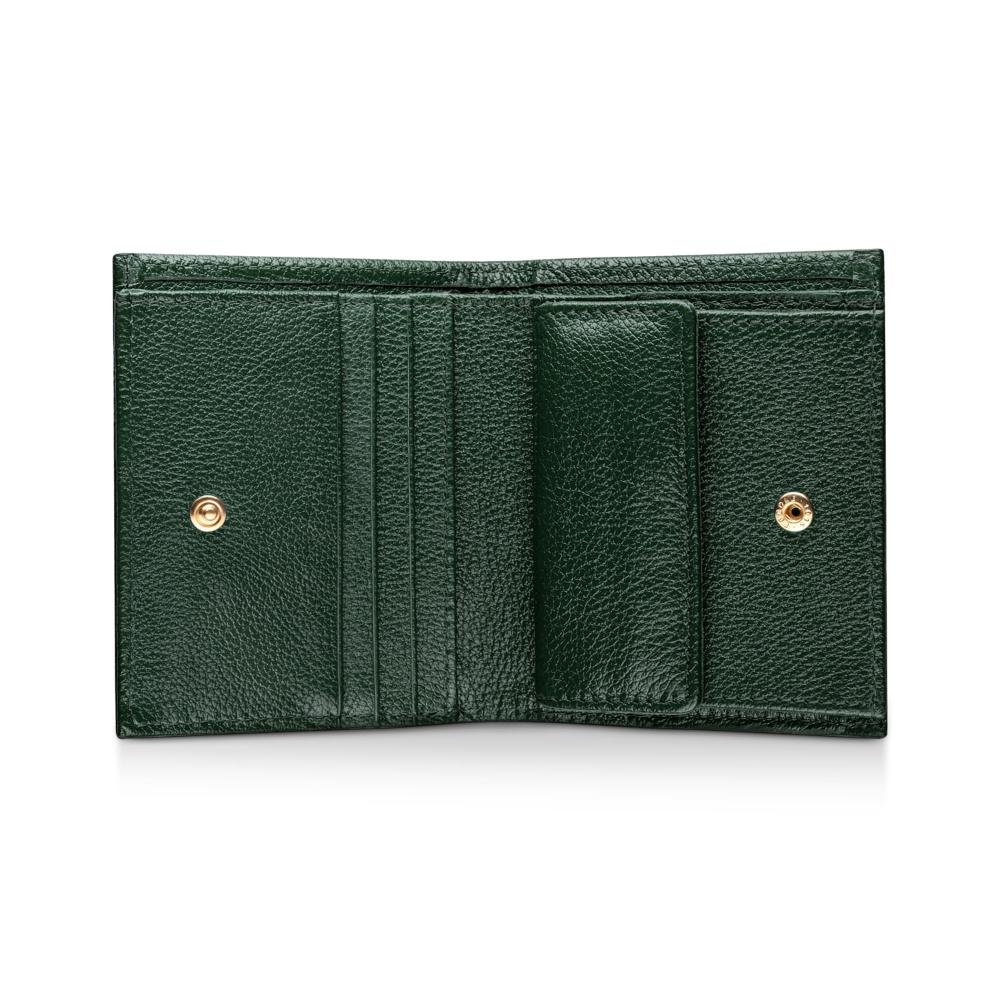 Carteira Feminina Média em Couro Verde Verde