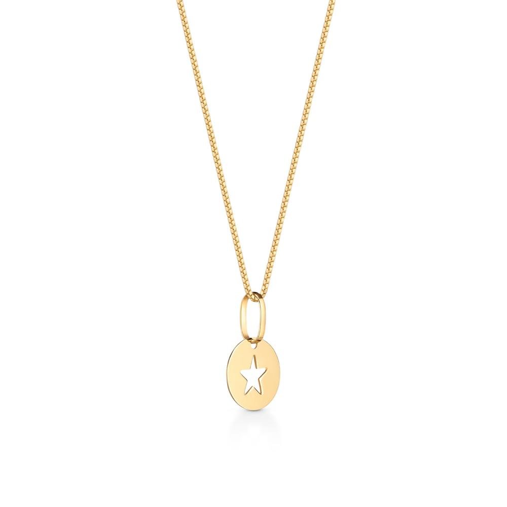 Pingente Estrela em Ouro Amarelo 18k Dourado