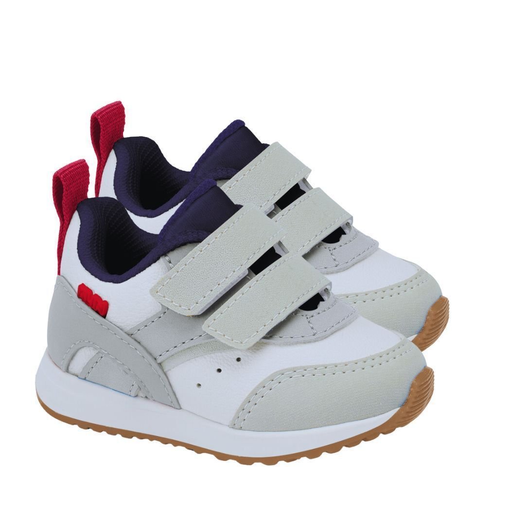 Tênis Infantil Menino Klin Walk Branco Anatômico Branco