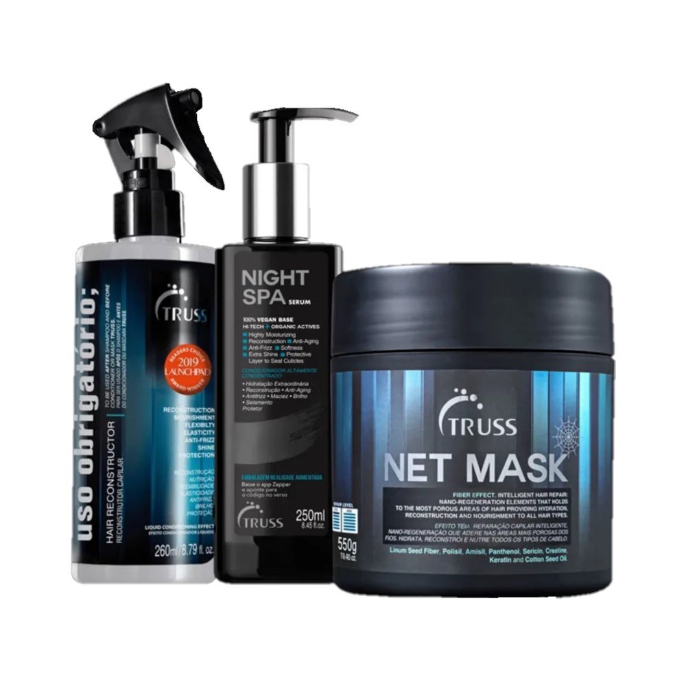 Kit Truss Net Mask Obrigatorio Night Spa (3 Produtos)