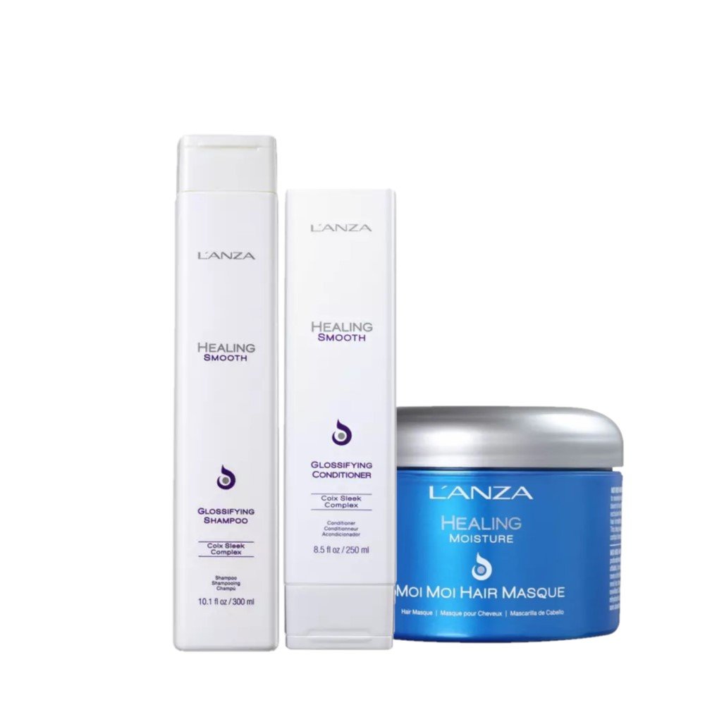 Kit Lanza Healing Smooth Glossifying Moisture Moi Moi (3 Produtos) ÚNICO