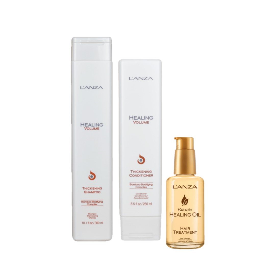 Kit LAnza Healing Volume Duo Healing Oil (3 Produtos)