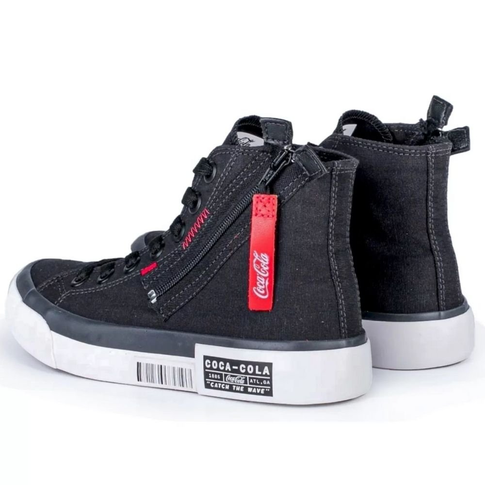 Tenis Coca Cola Cc1934 Atlanta Wave Zipper Feminino Preto