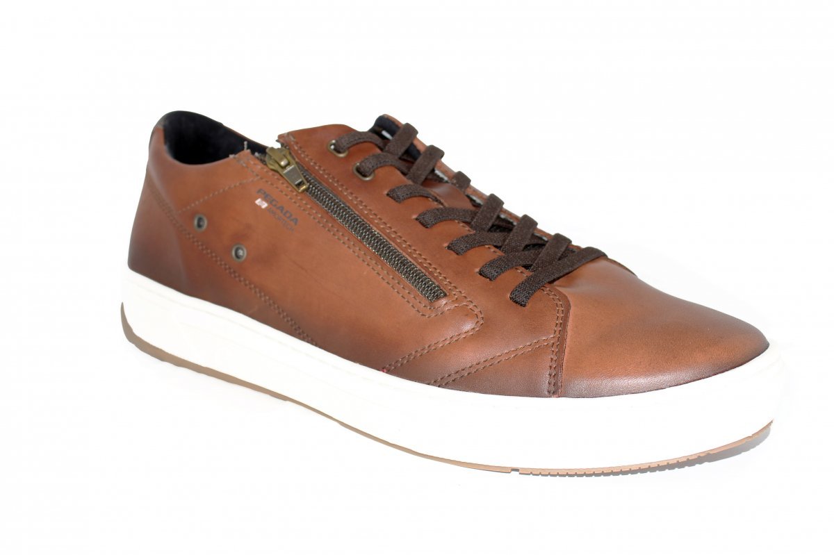 Sapatênis Em Couro Pegada 118912 Masculino Marrom