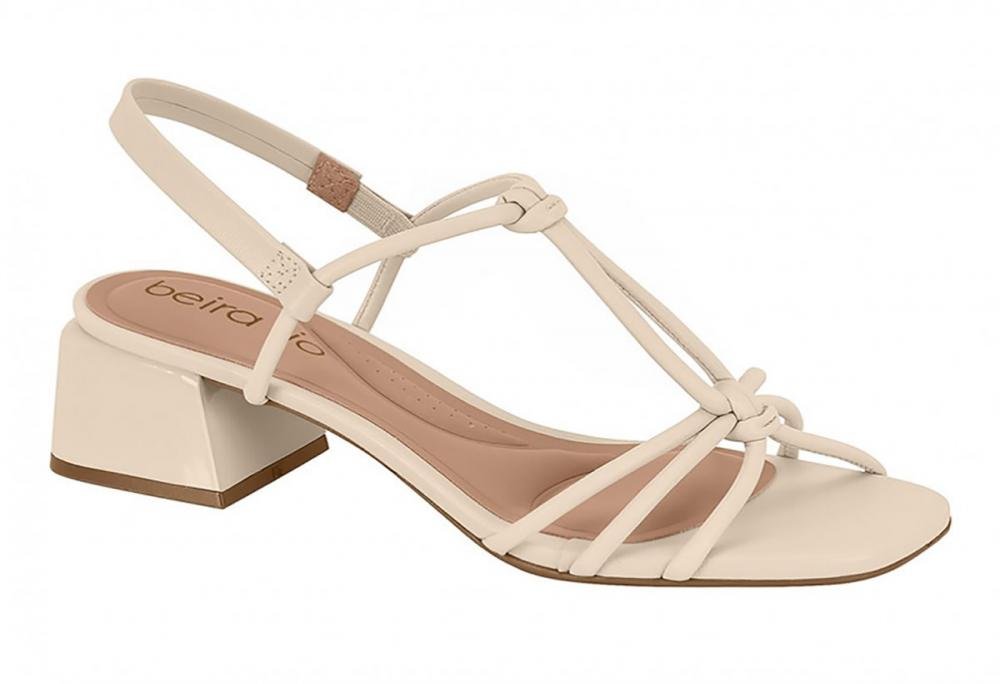 Sandália Salto Bloco Beira Rio 8423230 Feminino Branco