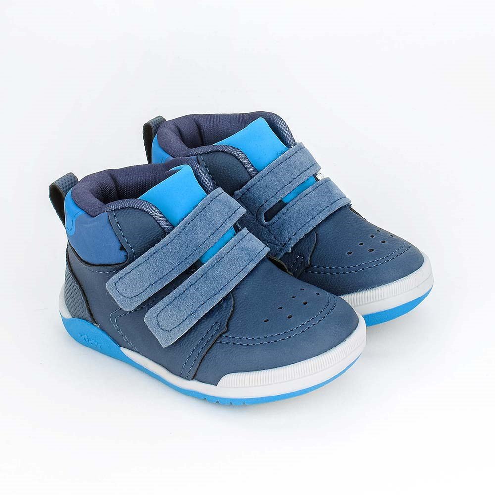 Tênis Cano Alto Bebê Casual Kidy Colors Calce Fácil Azul Azul