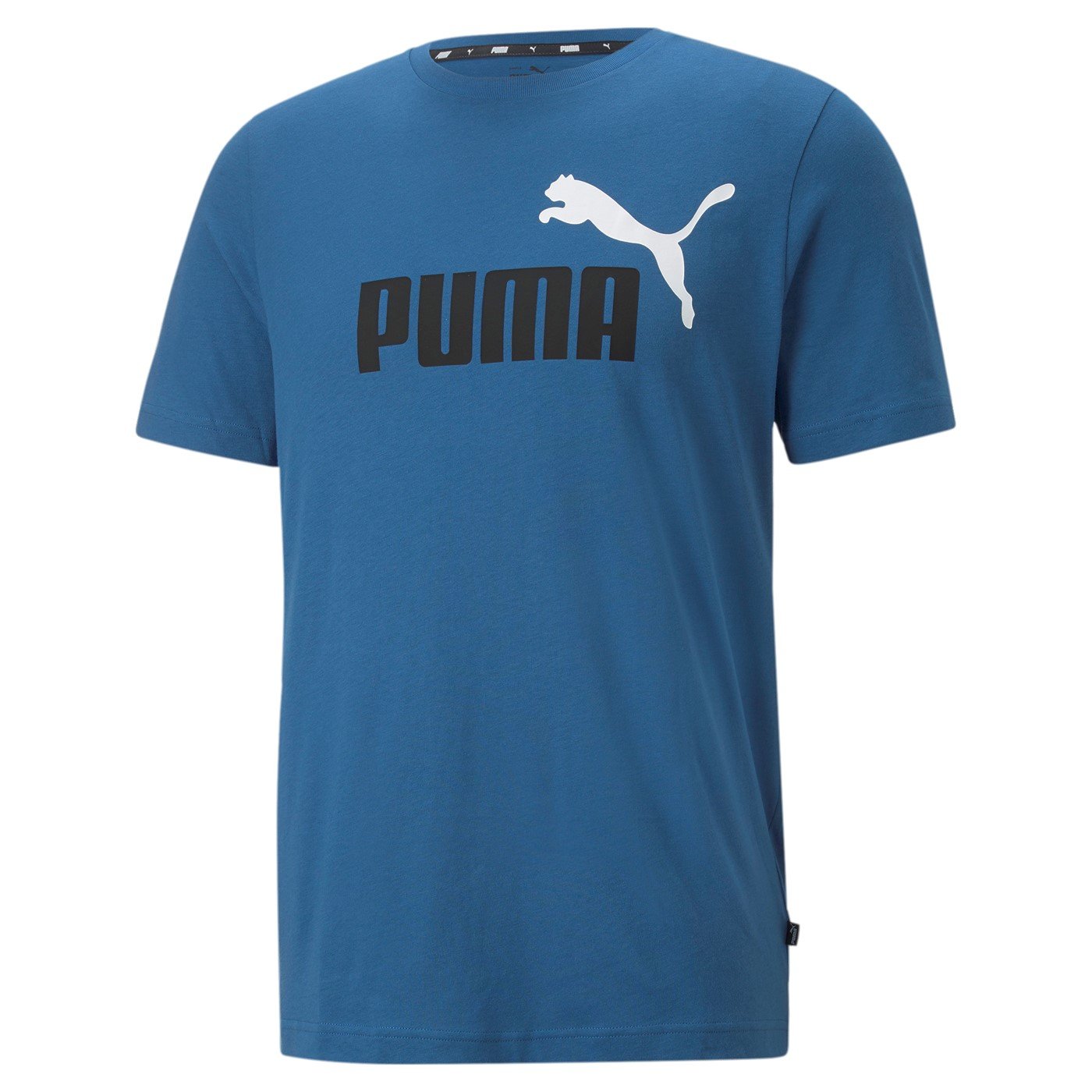 Camiseta Puma Ess+ 2 Logo Masculino - Azul Azul