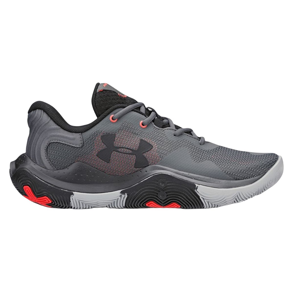 Tênis Under Armour Basquete Buzzer Masculino - Cinza e Preto Cinza