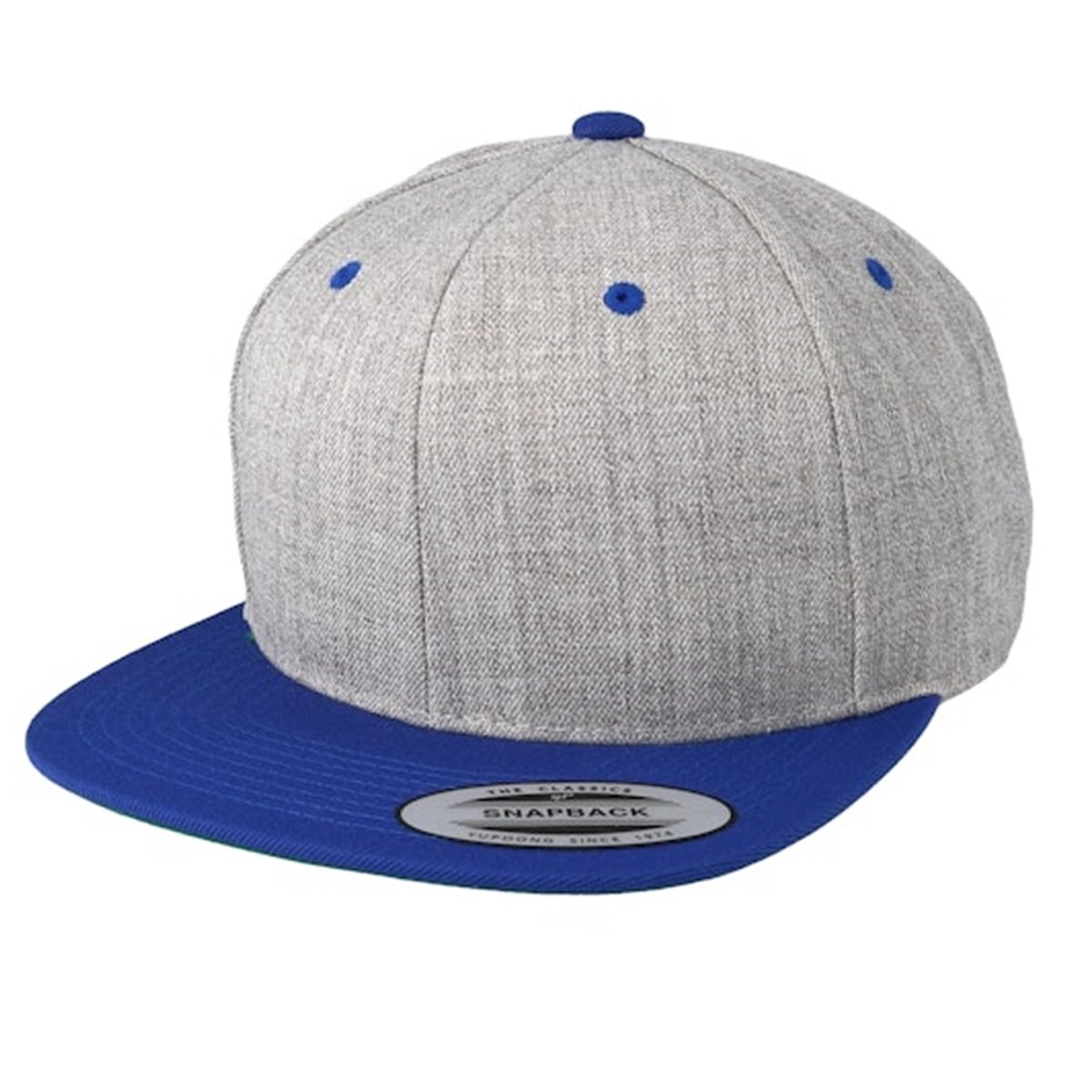 Boné Flex Fit Bicolor Básico Snapback Unissex - Cinza e Azul Cinza/Azul