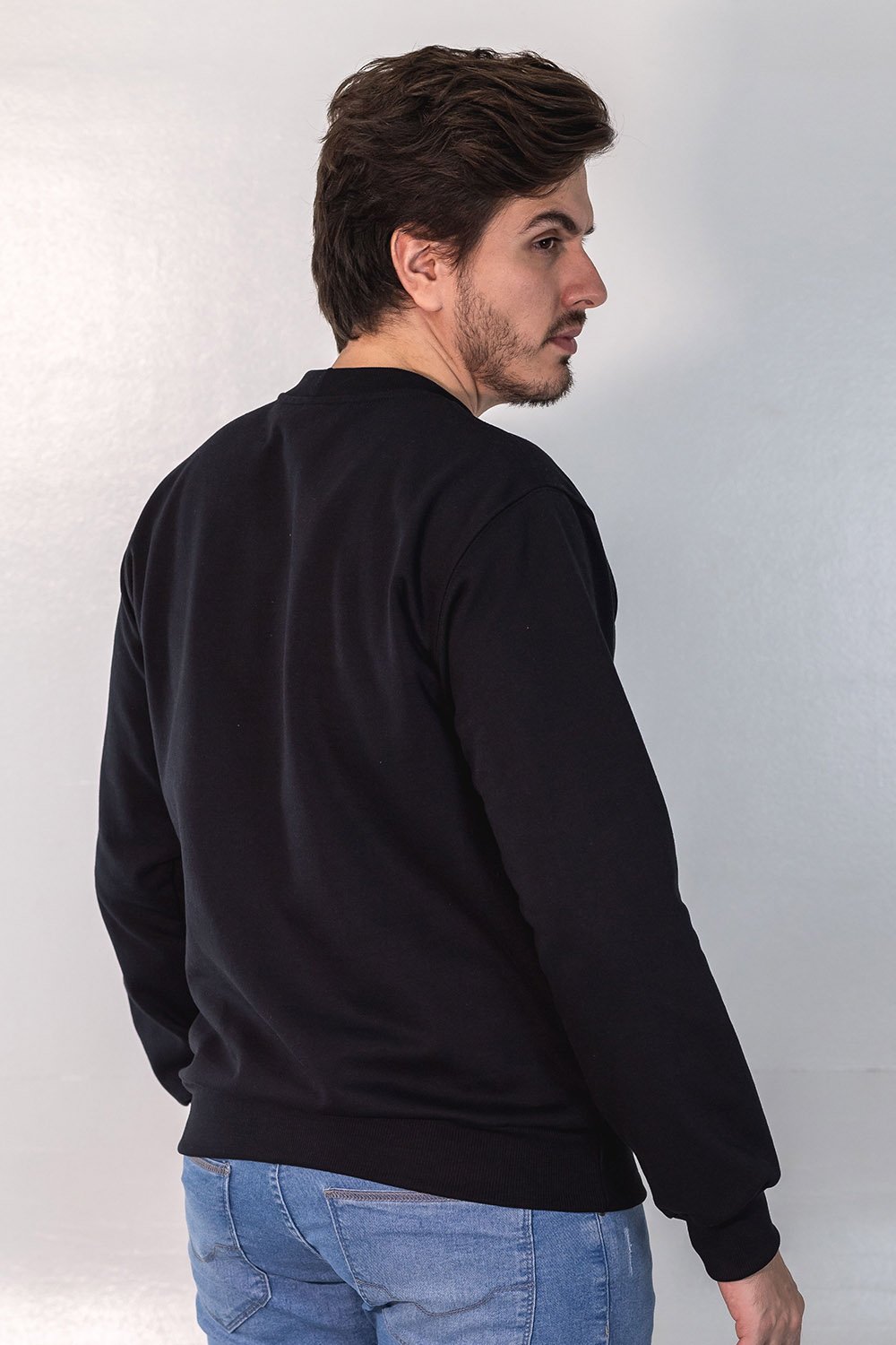 Moletom Masculino Manga Longa Várias Cores Anticorpus Preto