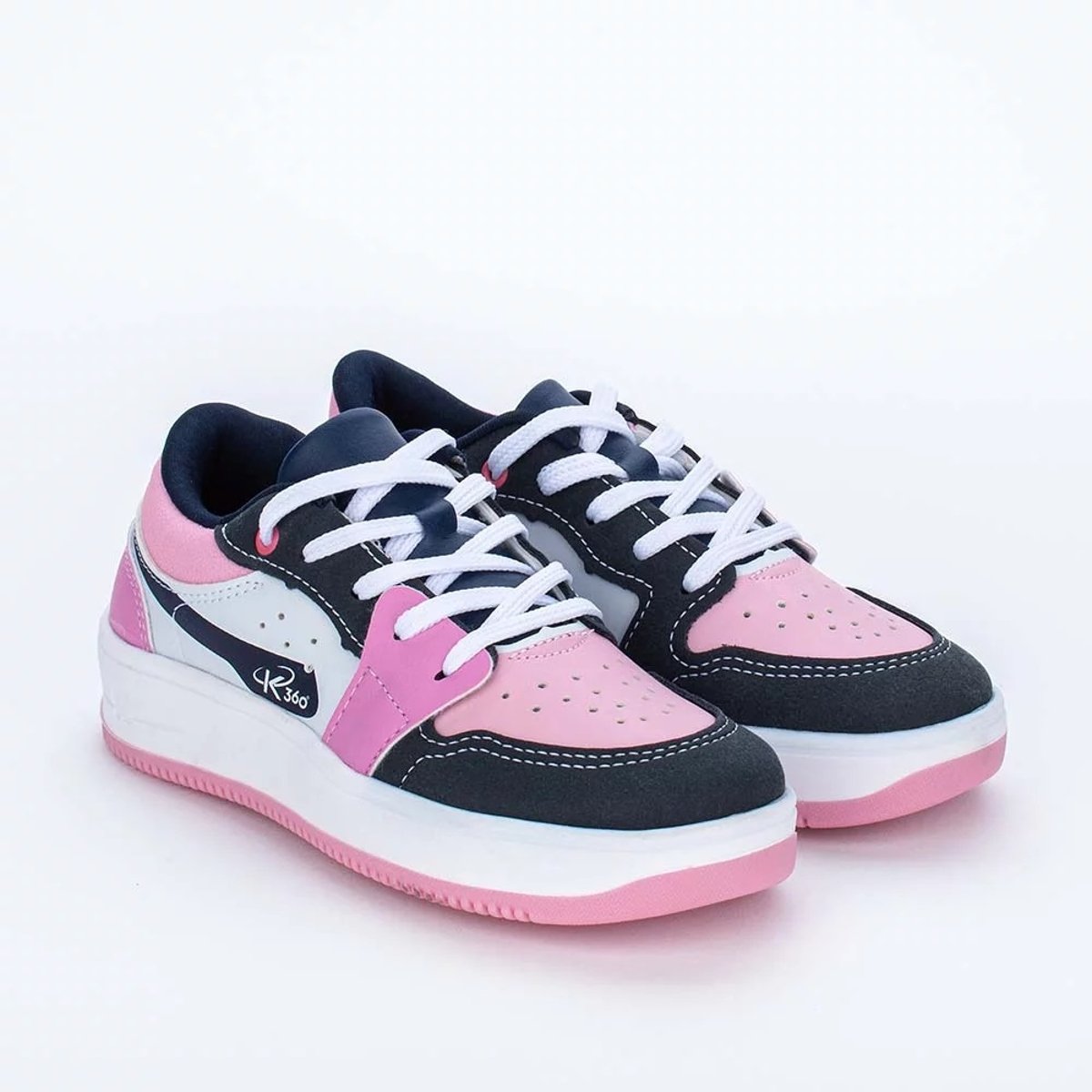 Tenis Infantil Menina Casual Retro Respitec Anatômico Kidy 140-2053 Branco