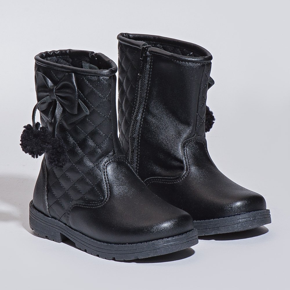 Bota Bebê Menina 240-02N- Preto