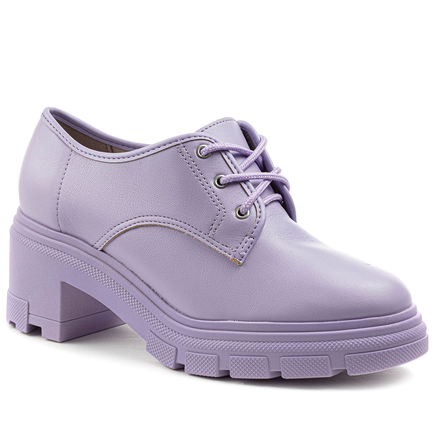 Sapato Oxford Moleca Tratorado Roxo