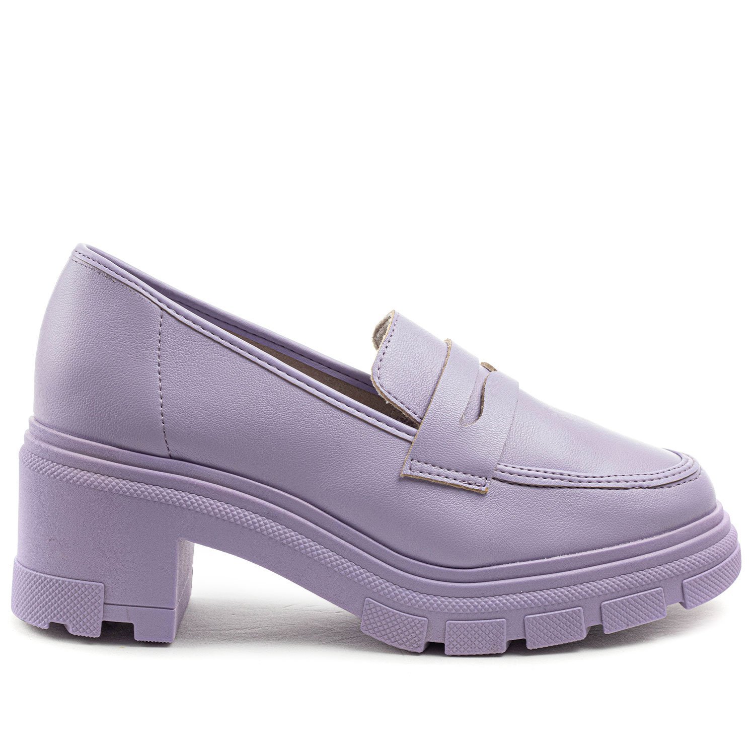 Sapato Casual Tratorado Moleca Roxo