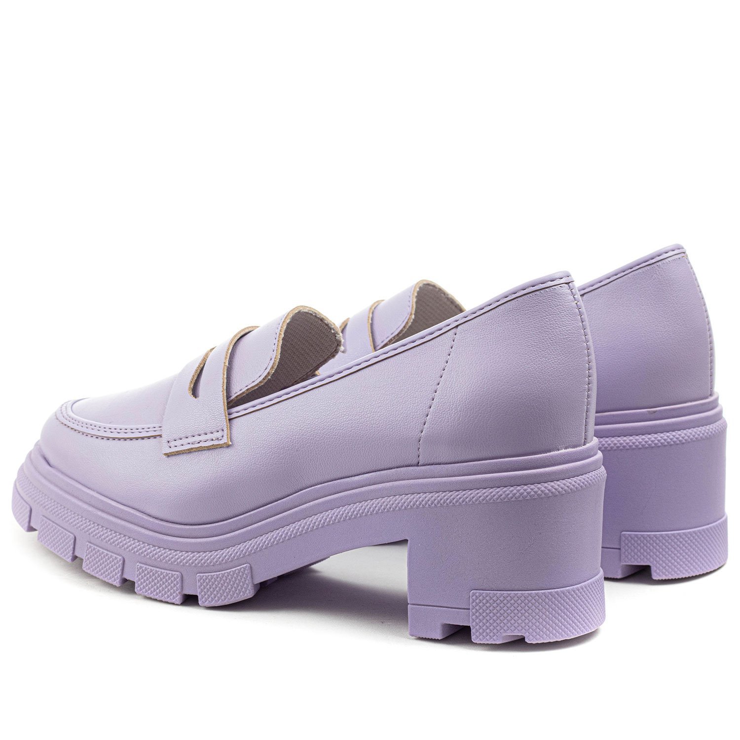 Sapato Casual Tratorado Moleca Roxo