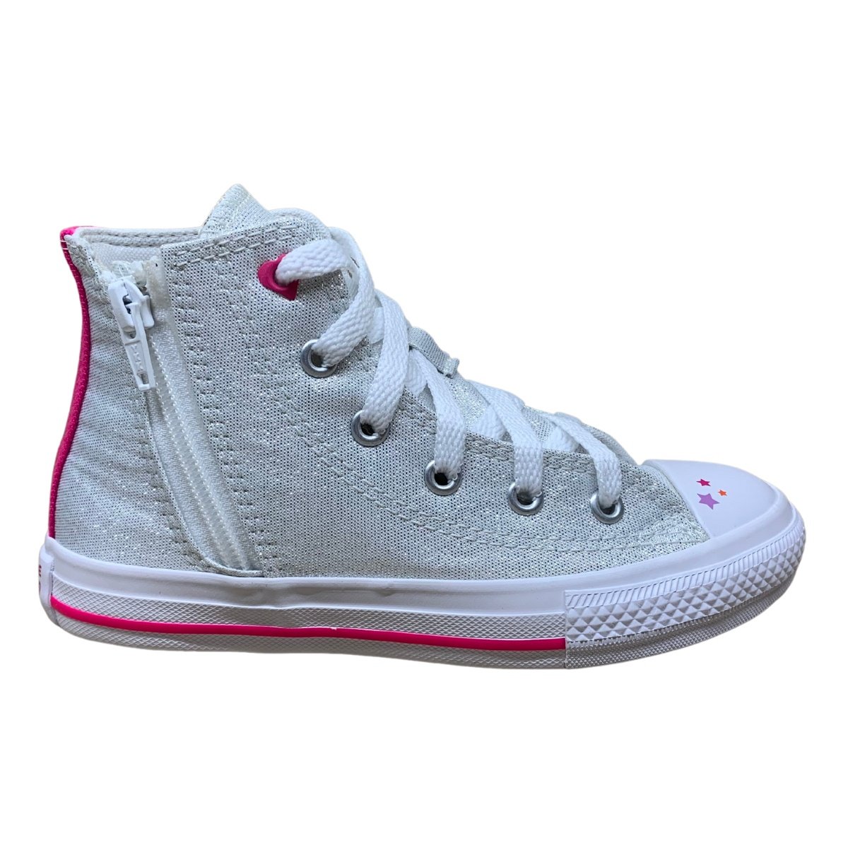 Tênis All Star Chuck Taylor Side Zip CK1126 - Juvenil Cinza