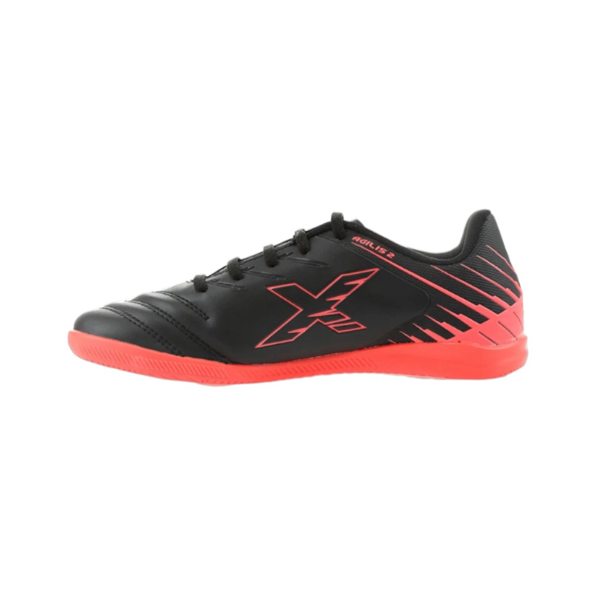 Chuteira OXN Agilis 2 Indoor Pro - Juvenil Preto/Laranja