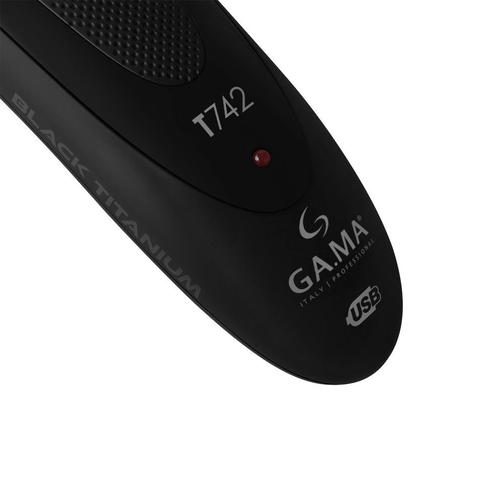 Máquina de corte t742 black titanium usb gama italy Preto