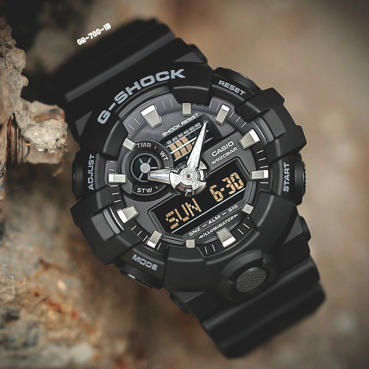 Relógio Casio G-Shock Digital-Analógico Masculino - GA-700-1BDR Preto