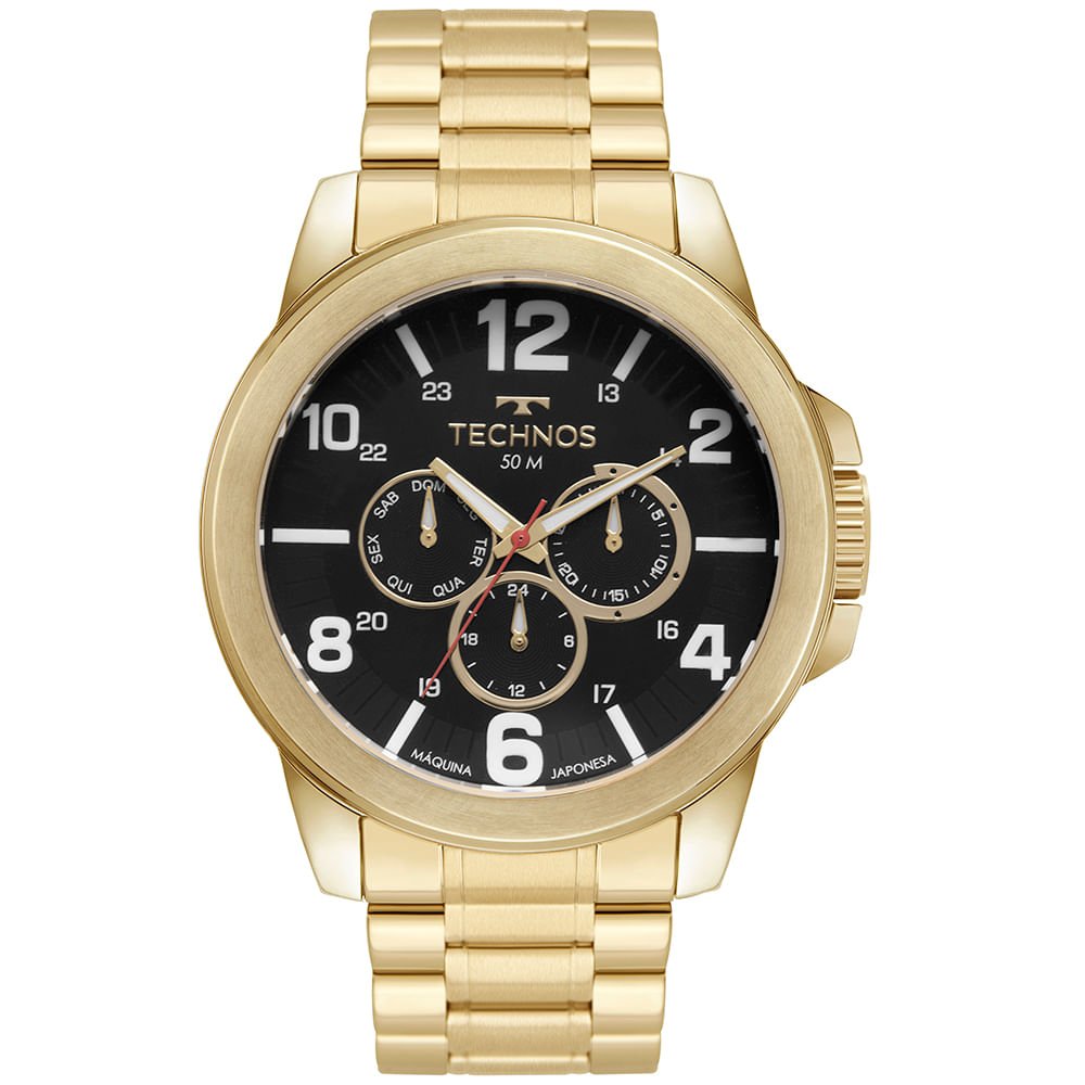 Relógio Technos Masculino Racer Dourado - 6P29AMD/1P Dourado